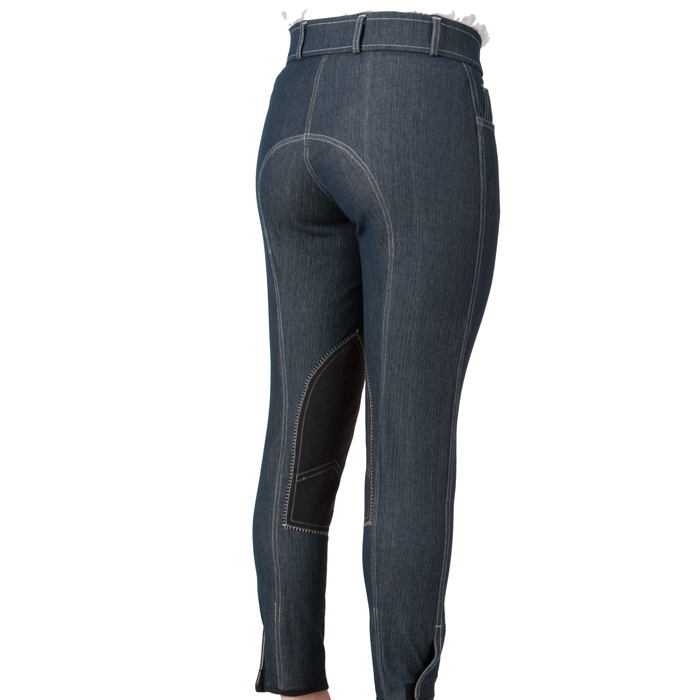 Euro Seat Modified Low Rise Denim Knee Patch Breech -649657